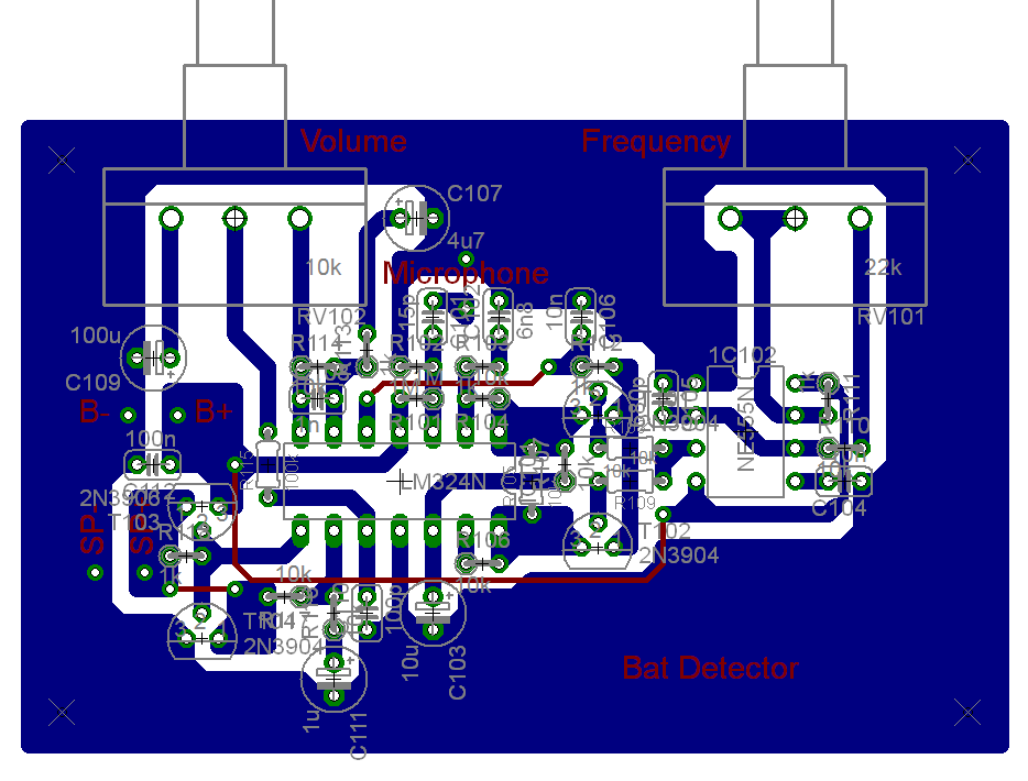 Bat Detector No2 Main Unit Pcb Layout
